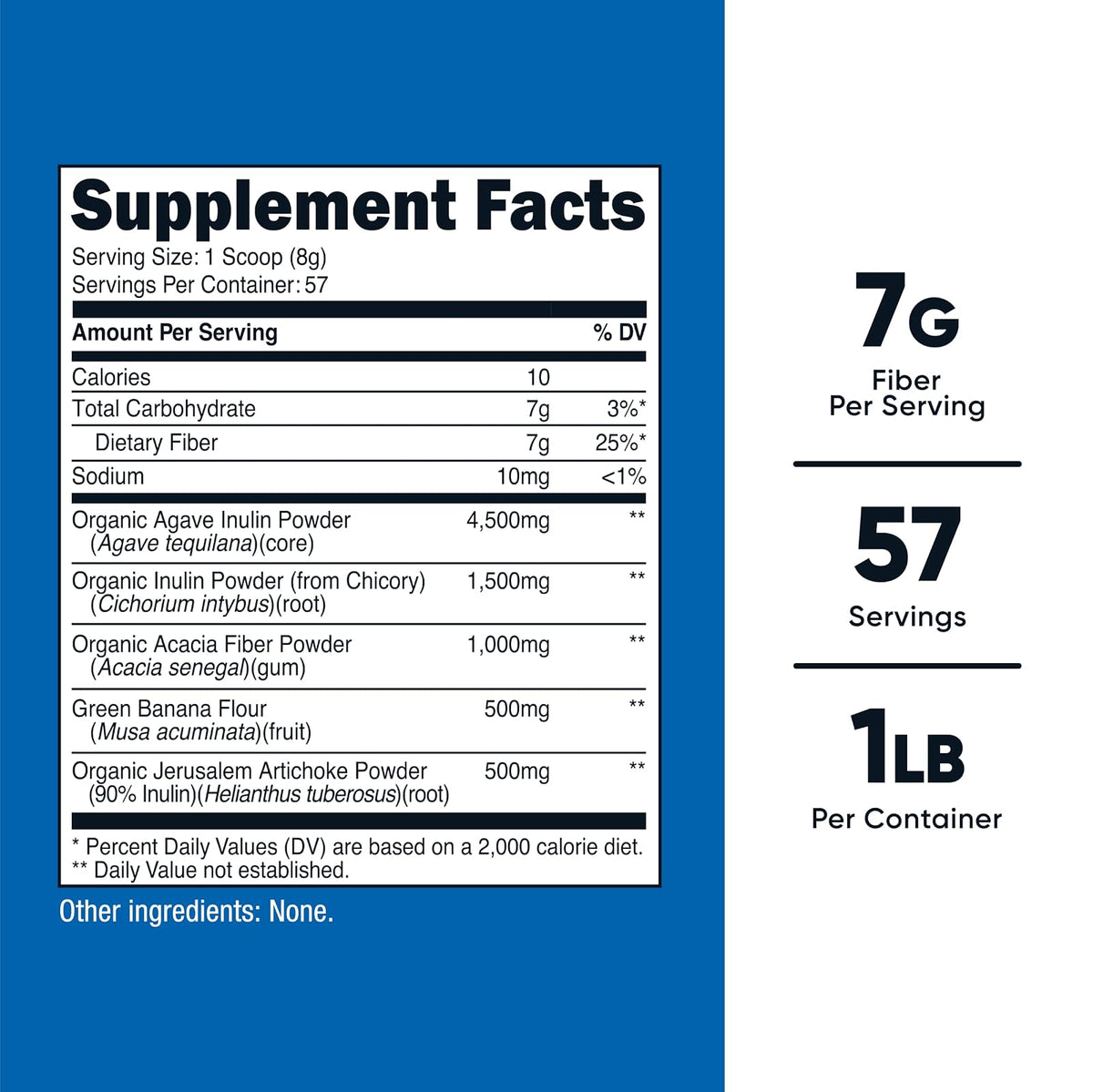 unflavored fiber supplement for gut health