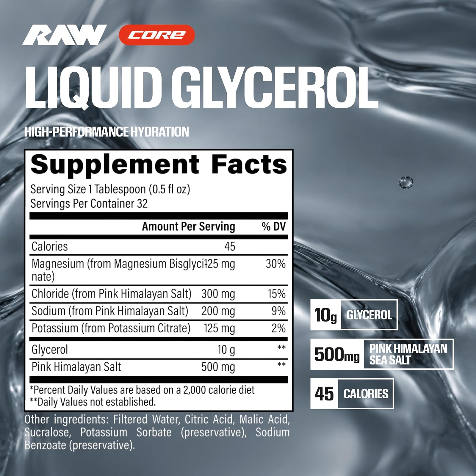 unflavored glycerol energy supplement