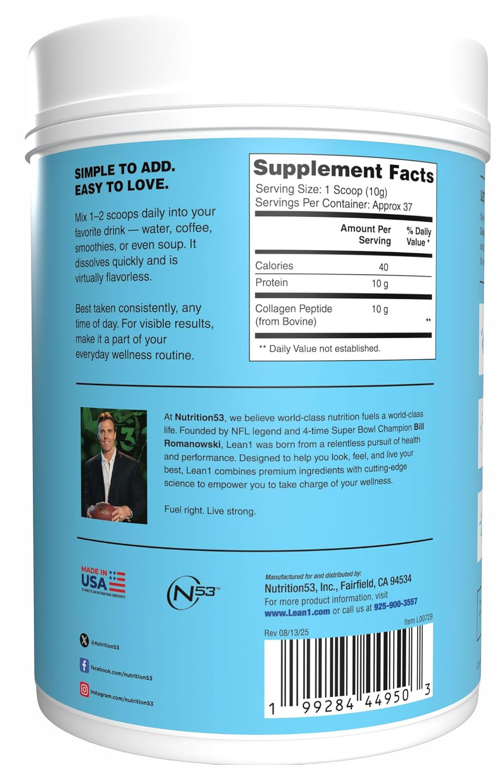 unflavored hydrolyzed collagen powder
