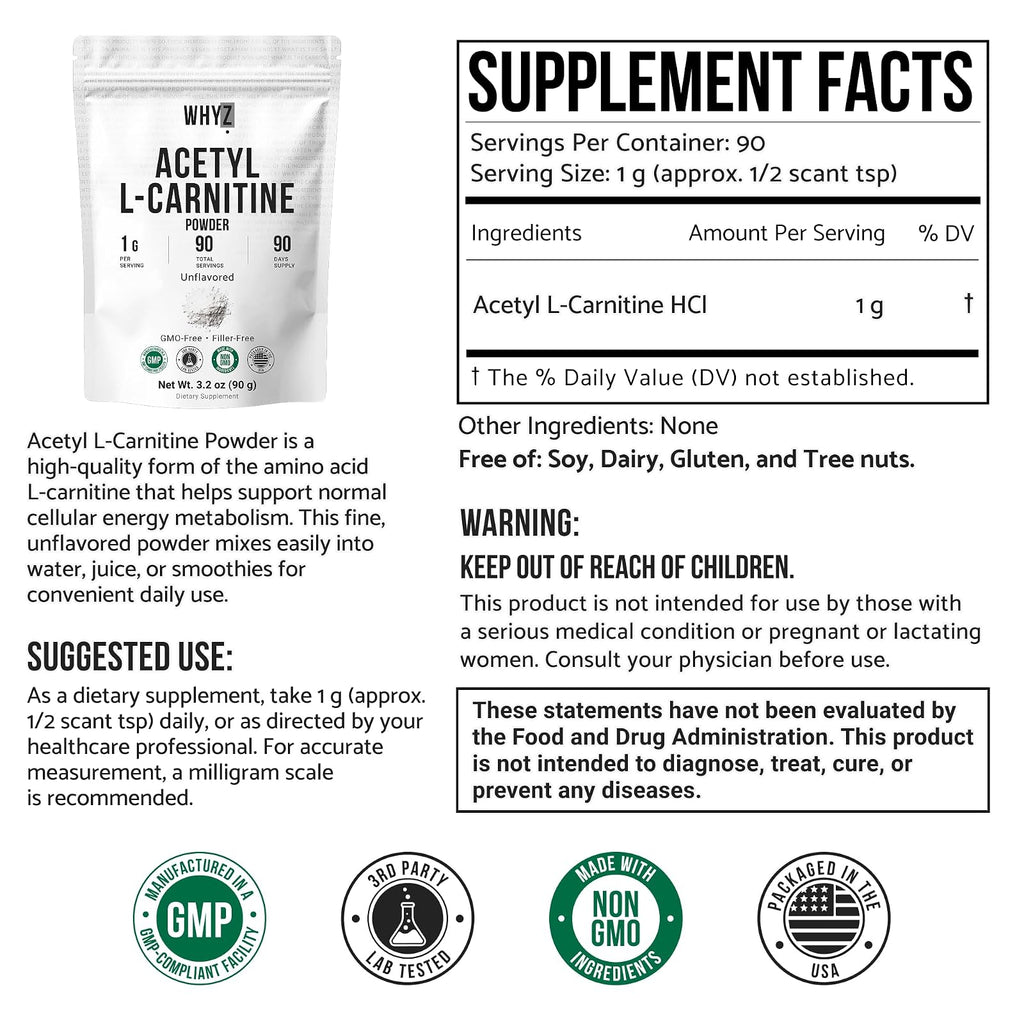 Unflavored L-Carnitine powder for energy