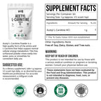 Unflavored L-Carnitine powder for energy