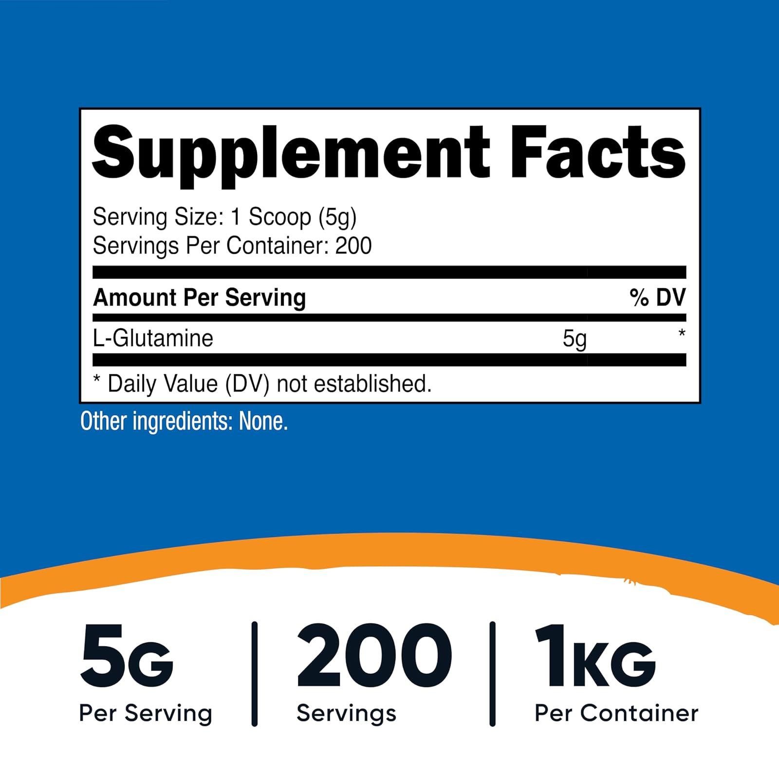 Unflavored L-Glutamine for versatile use