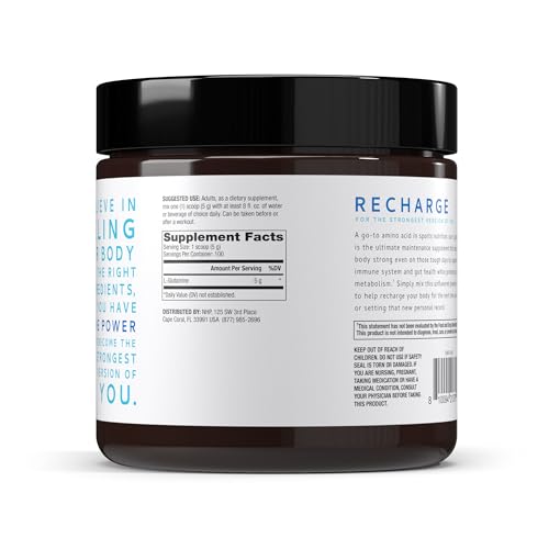 Unflavored L-Glutamine powder for mixing