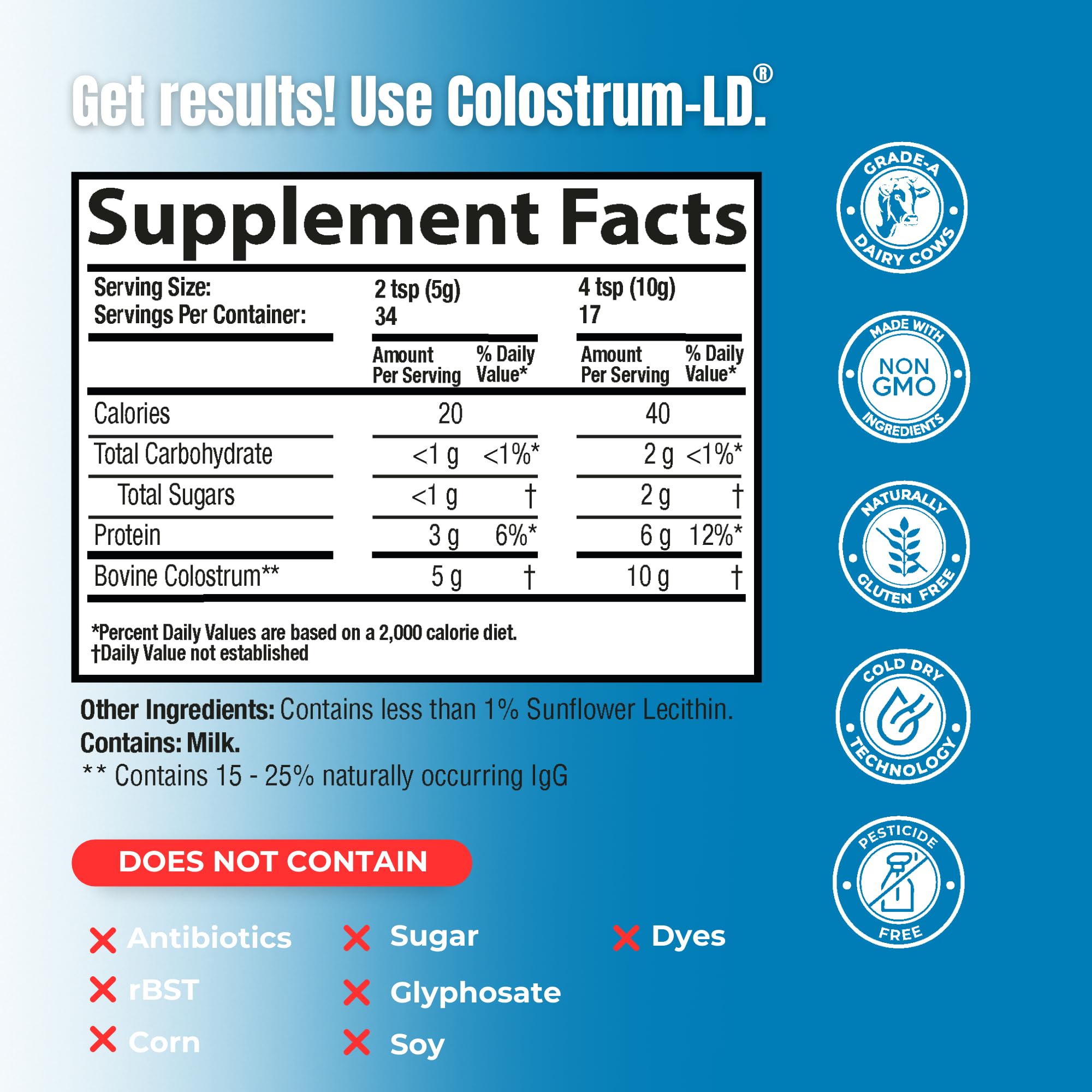unflavored liposomal colostrum powder
