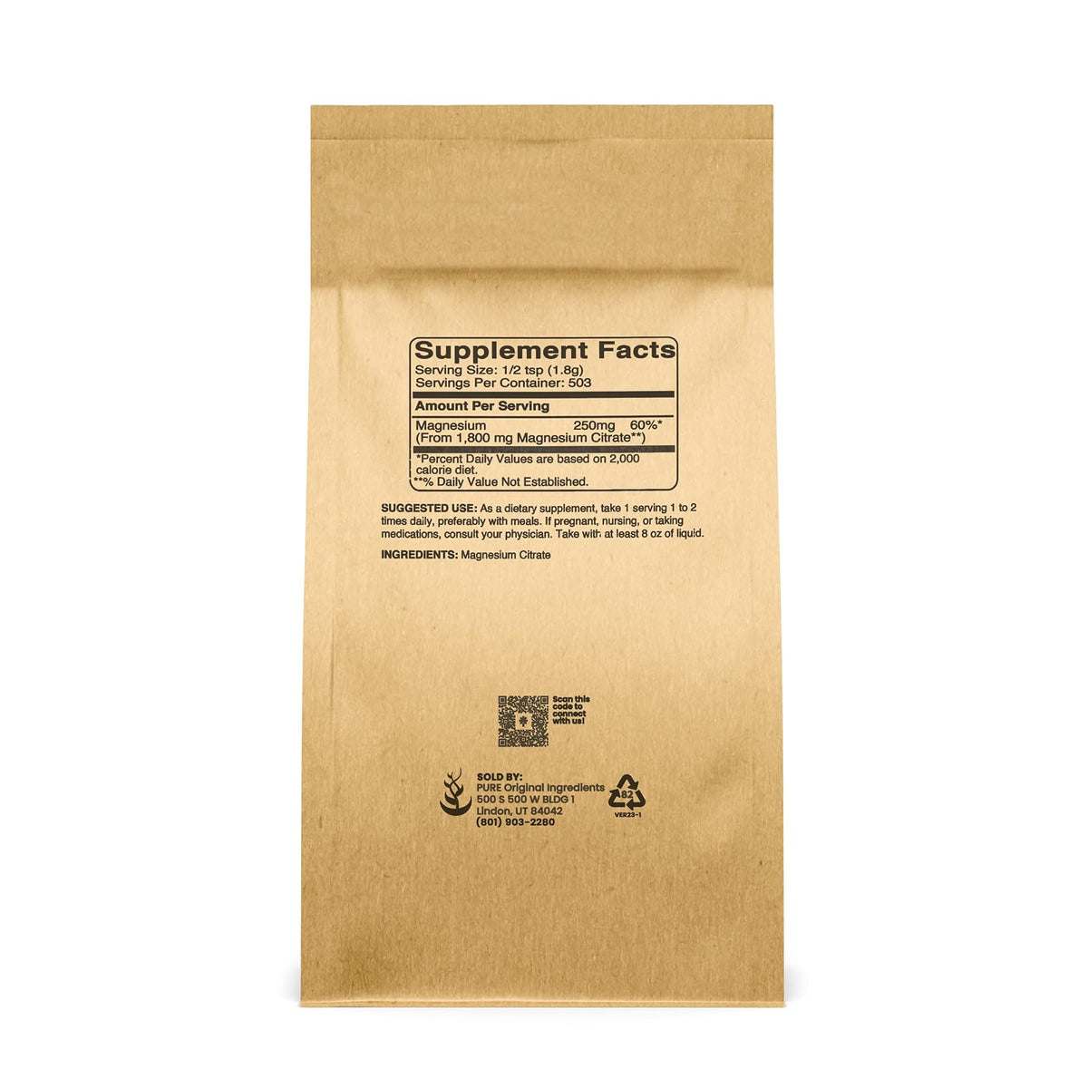 unflavored magnesium citrate for daily use