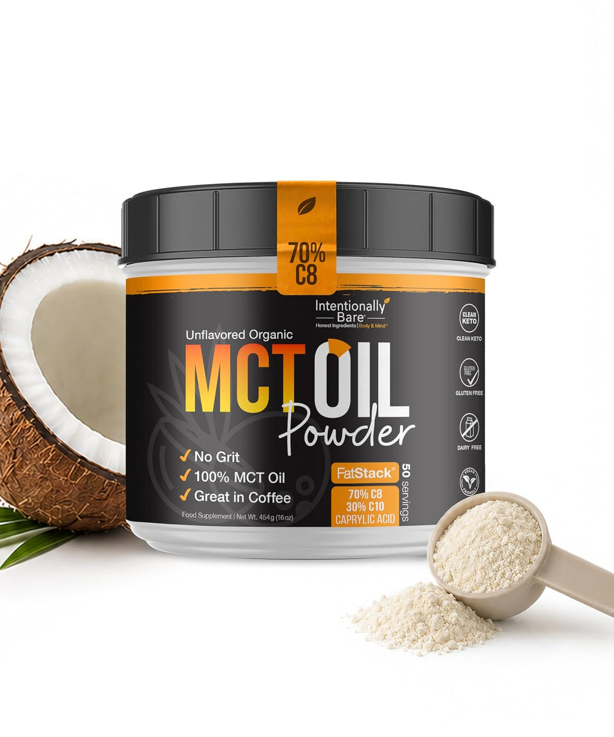 unflavored mct oil powder 16 oz