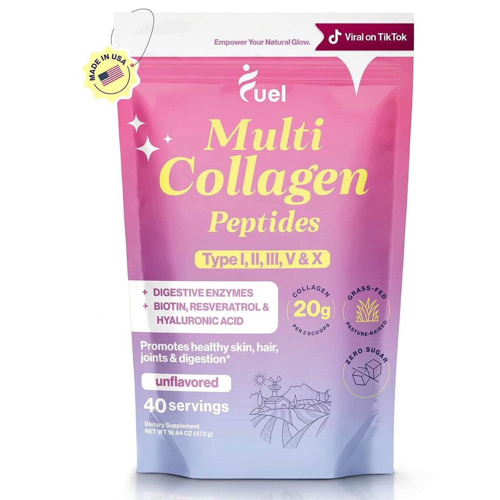 unflavored multi collagen peptides powder
