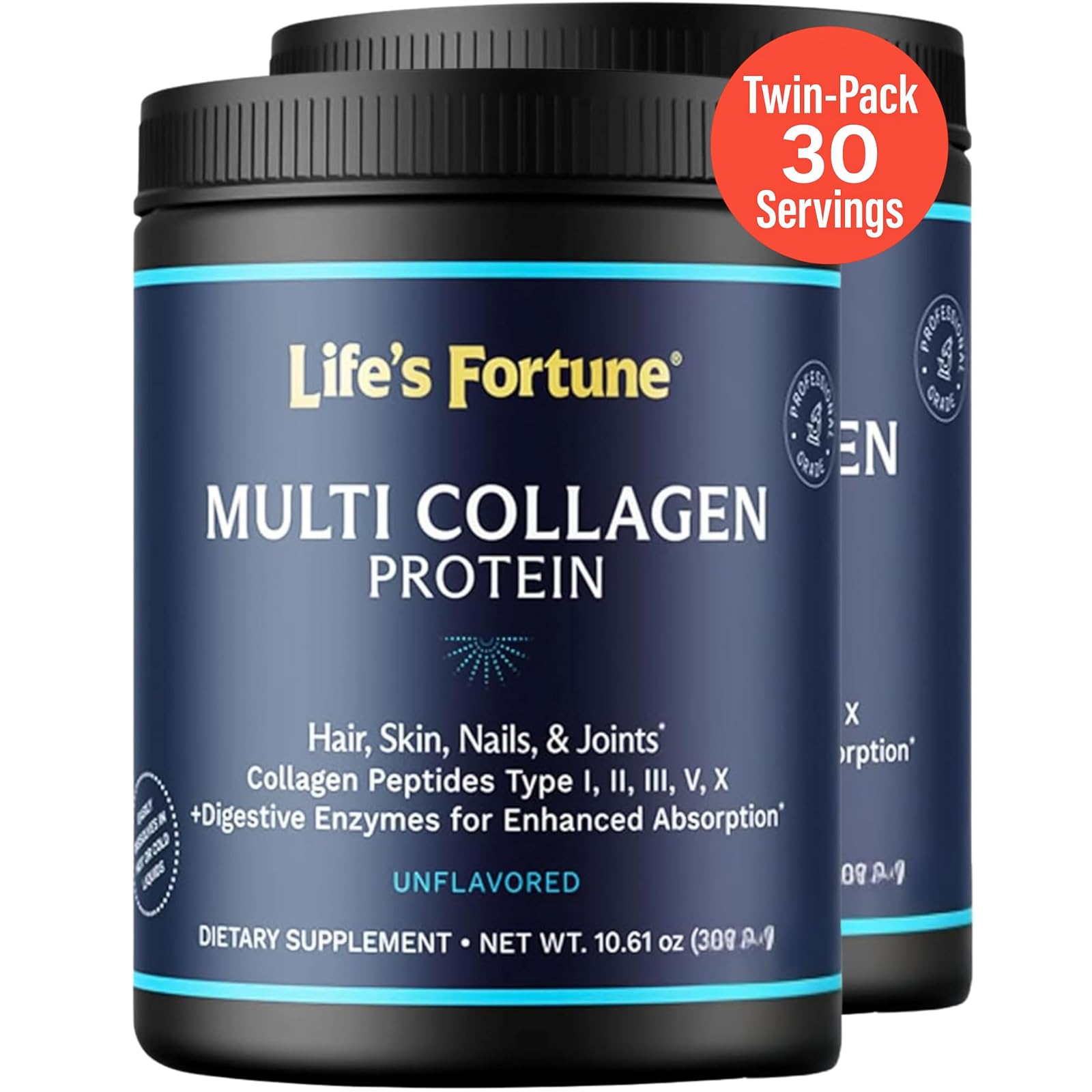 unflavored multi collagen peptides powder