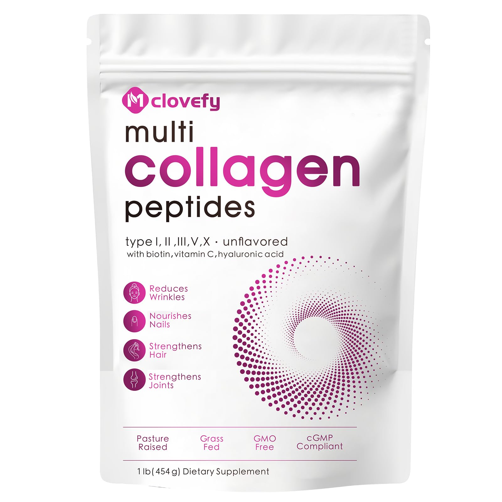 unflavored multi collagen peptides powder
