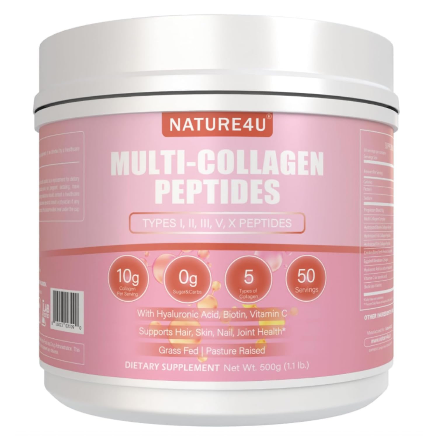 unflavored multi collagen peptides powder