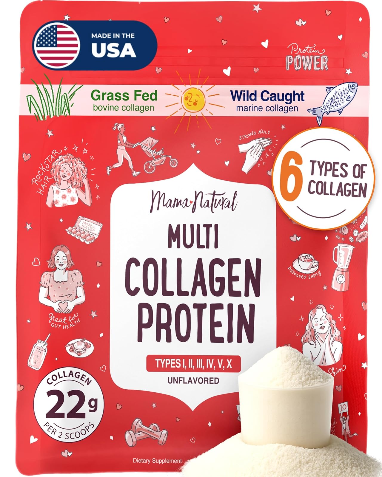 unflavored multi collagen protein powder