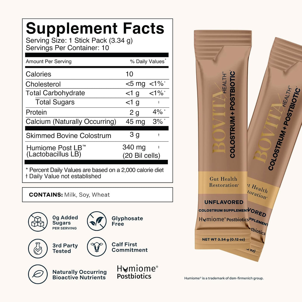 Unflavored multivitamin powder for gut health