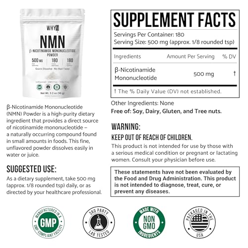 Unflavored NMN powder for easy mixing