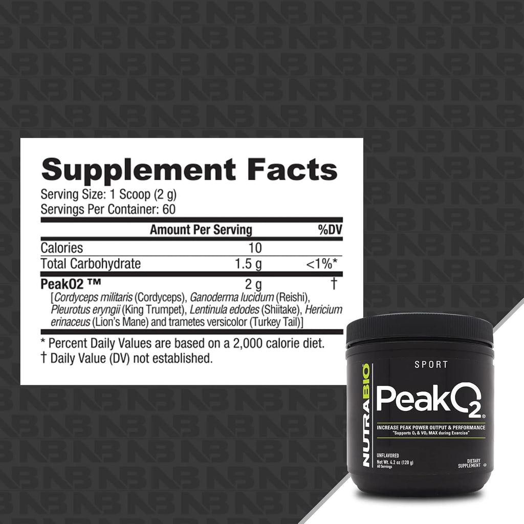 unflavored Peak O2 for endurance