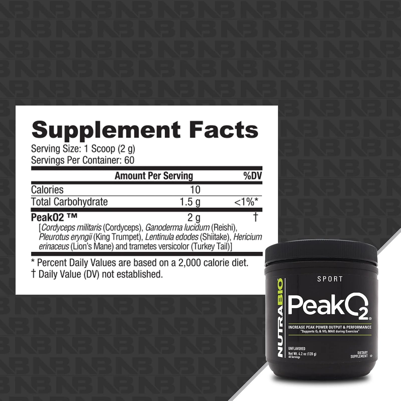 unflavored Peak O2 for endurance