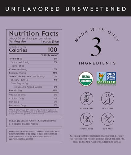 unflavored plant based protein option