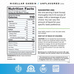 Unflavored plant based protein option