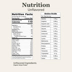 Unflavored plant based protein option