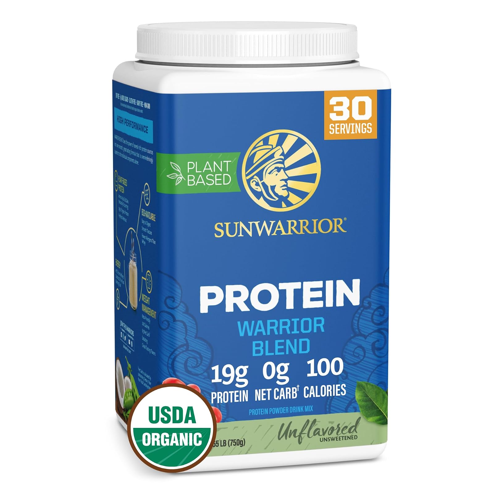 unflavored plant based protein powder