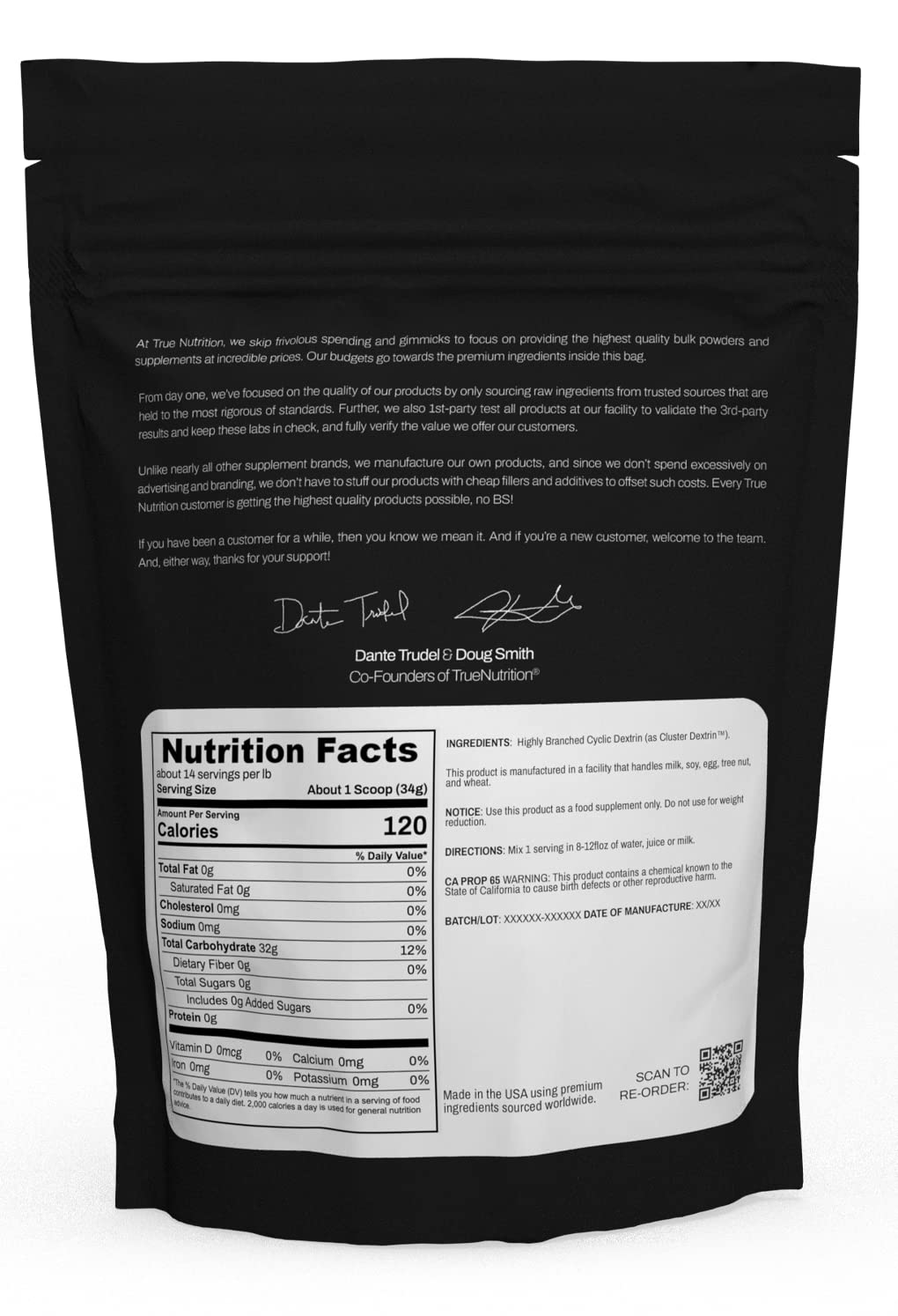 unflavored post-workout carbohydrate supplement
