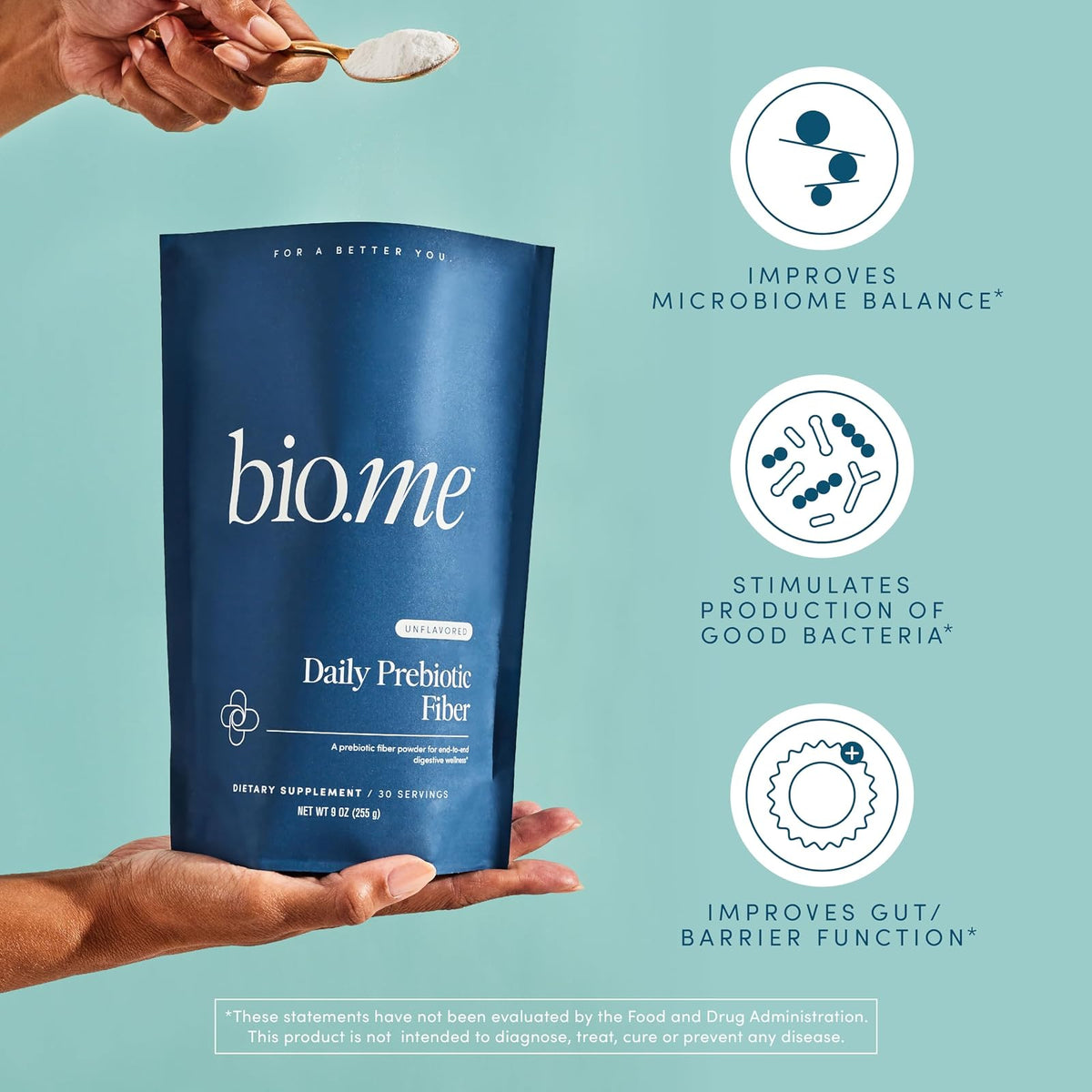 unflavored prebiotic fiber powder packs