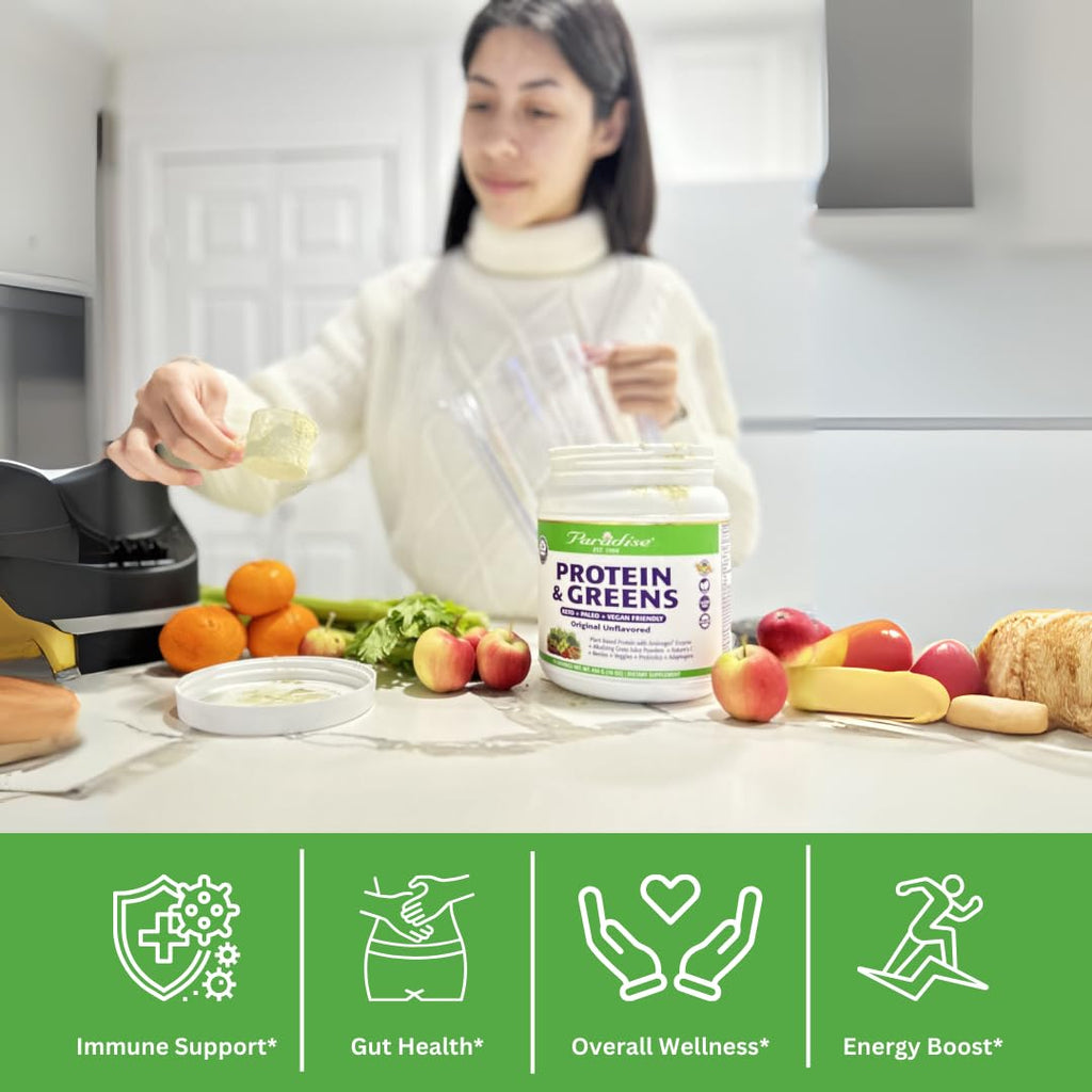 unflavored protein and greens supplement
