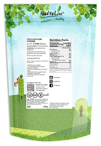 unflavored psyllium for baking