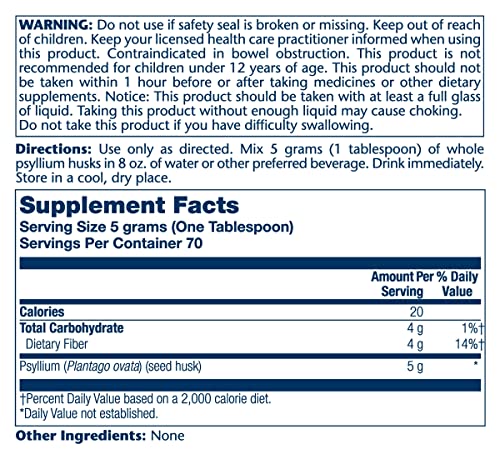 unflavored psyllium husk powder benefits