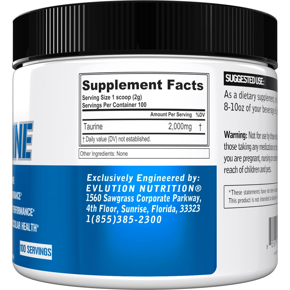 Unflavored Taurine Powder for workouts