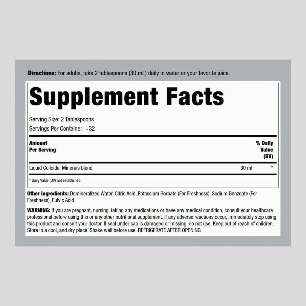 unflavored vegetarian trace minerals