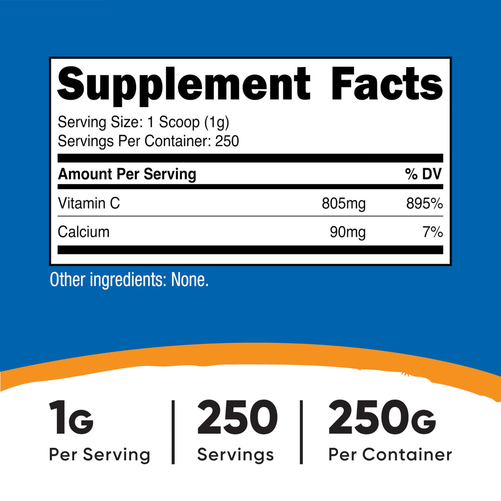 unflavored vitamin C calcium complex