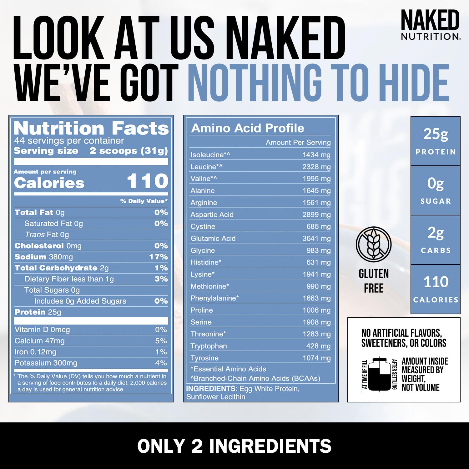 unflavored whey protein supplement