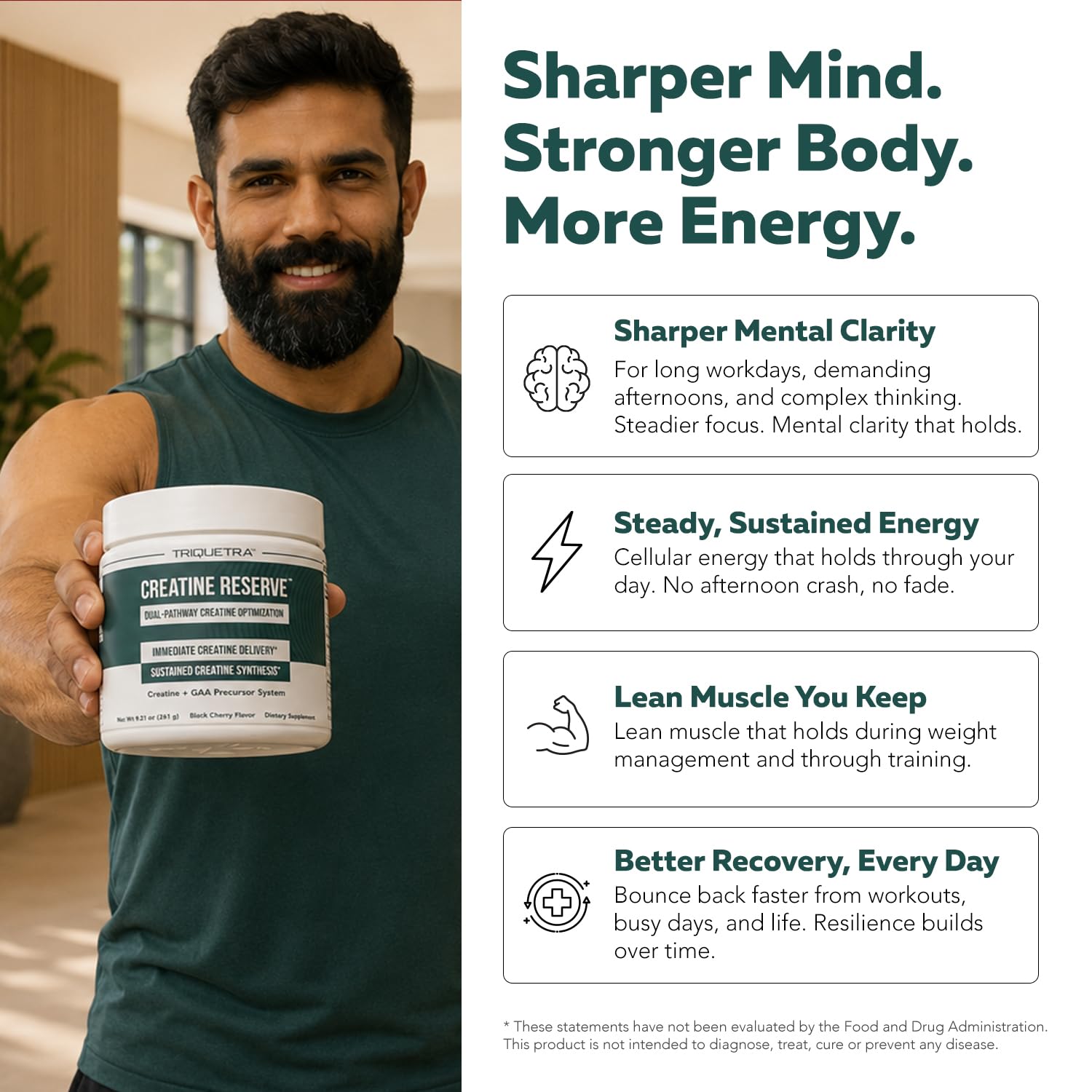 Unflavoured creatine for versatile use