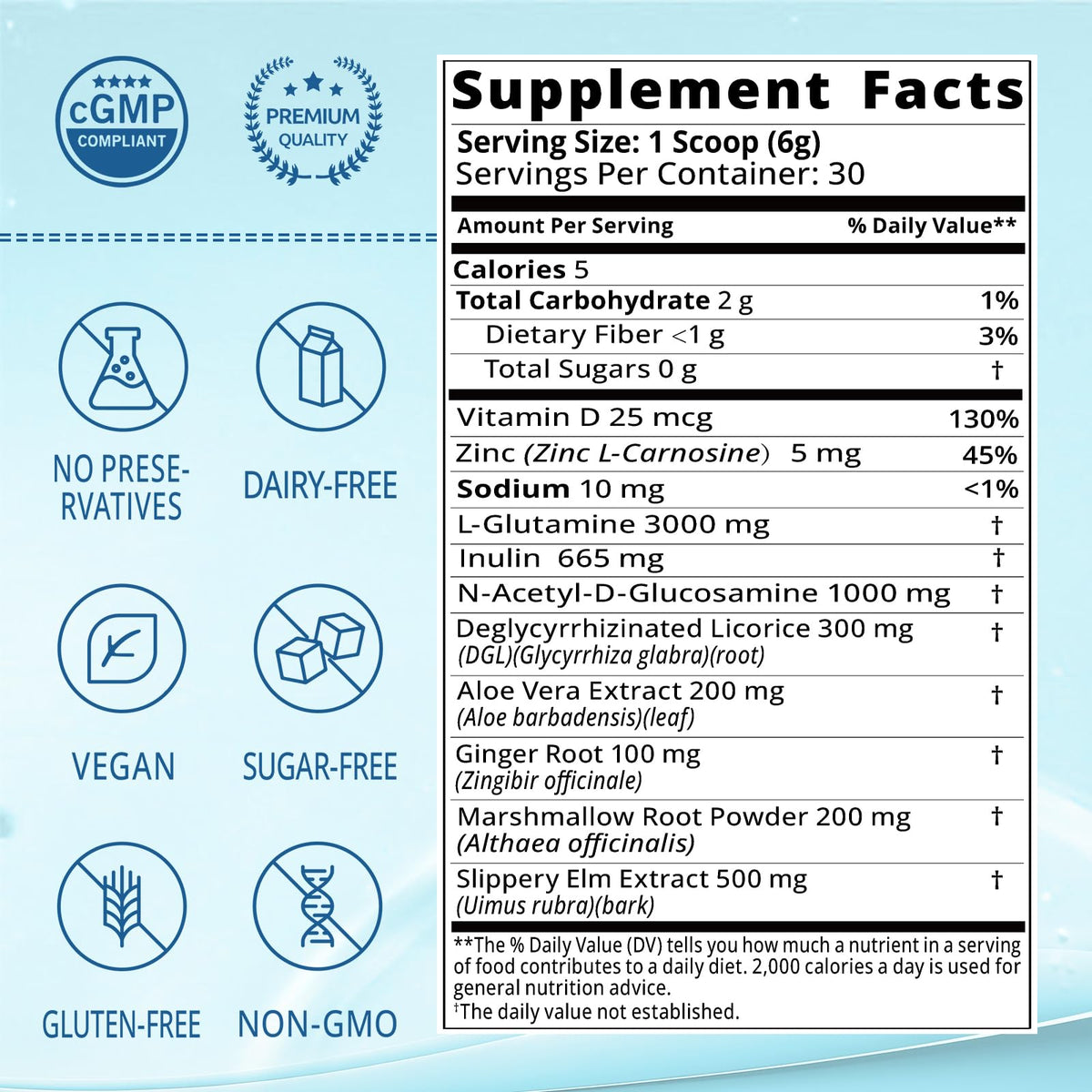 Unflavoured L-Glutamine supplement benefits