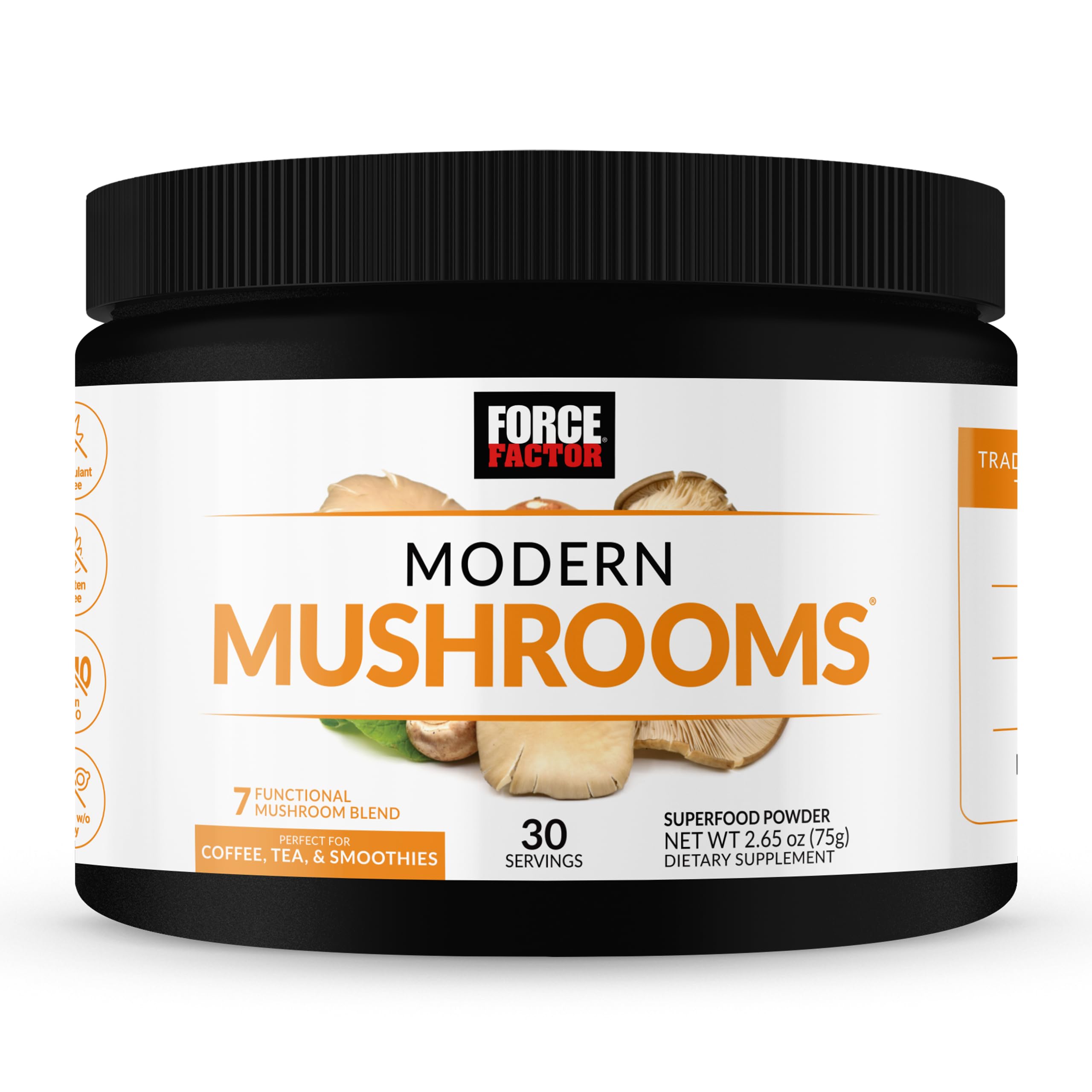 unflavoured mushrooms supplement for energy