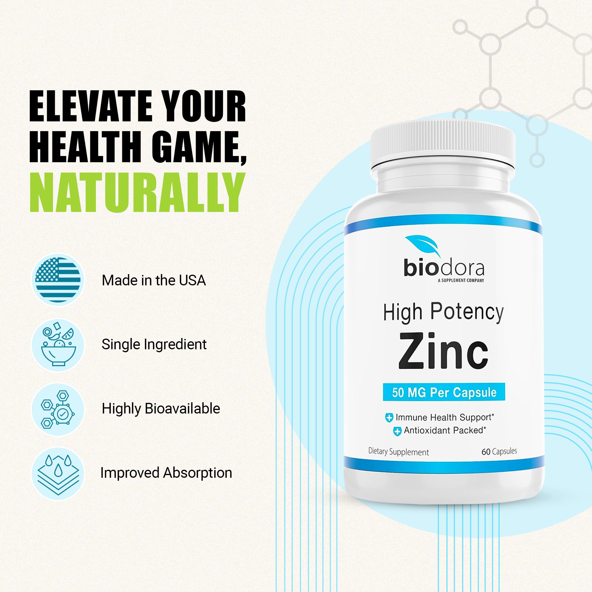 unflavoured zinc supplement for daily use
