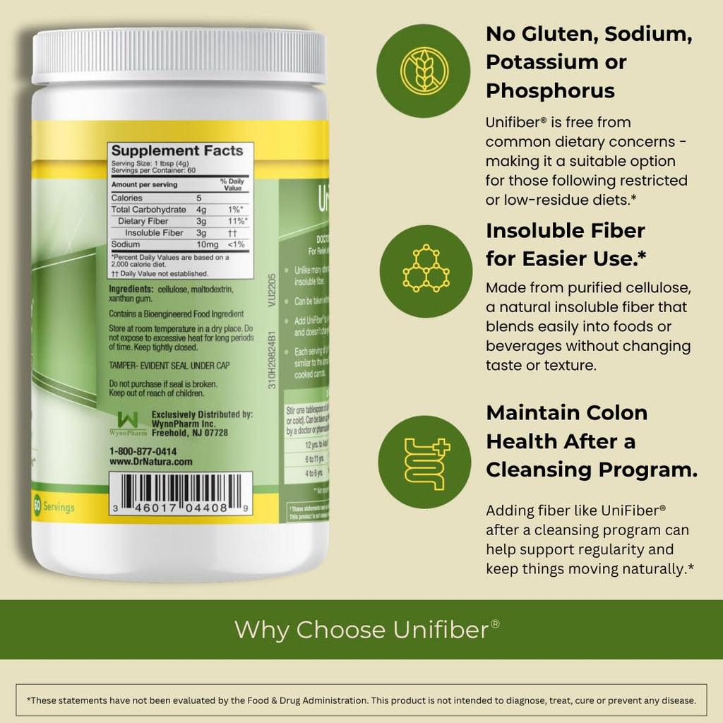 unifiber for regular bowel movements