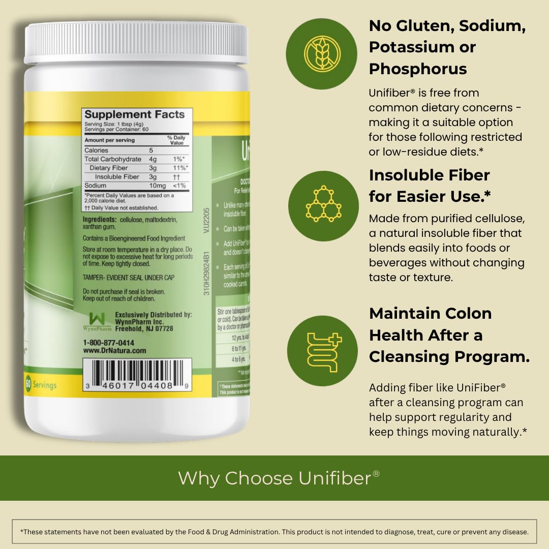 unifiber for regular bowel movements
