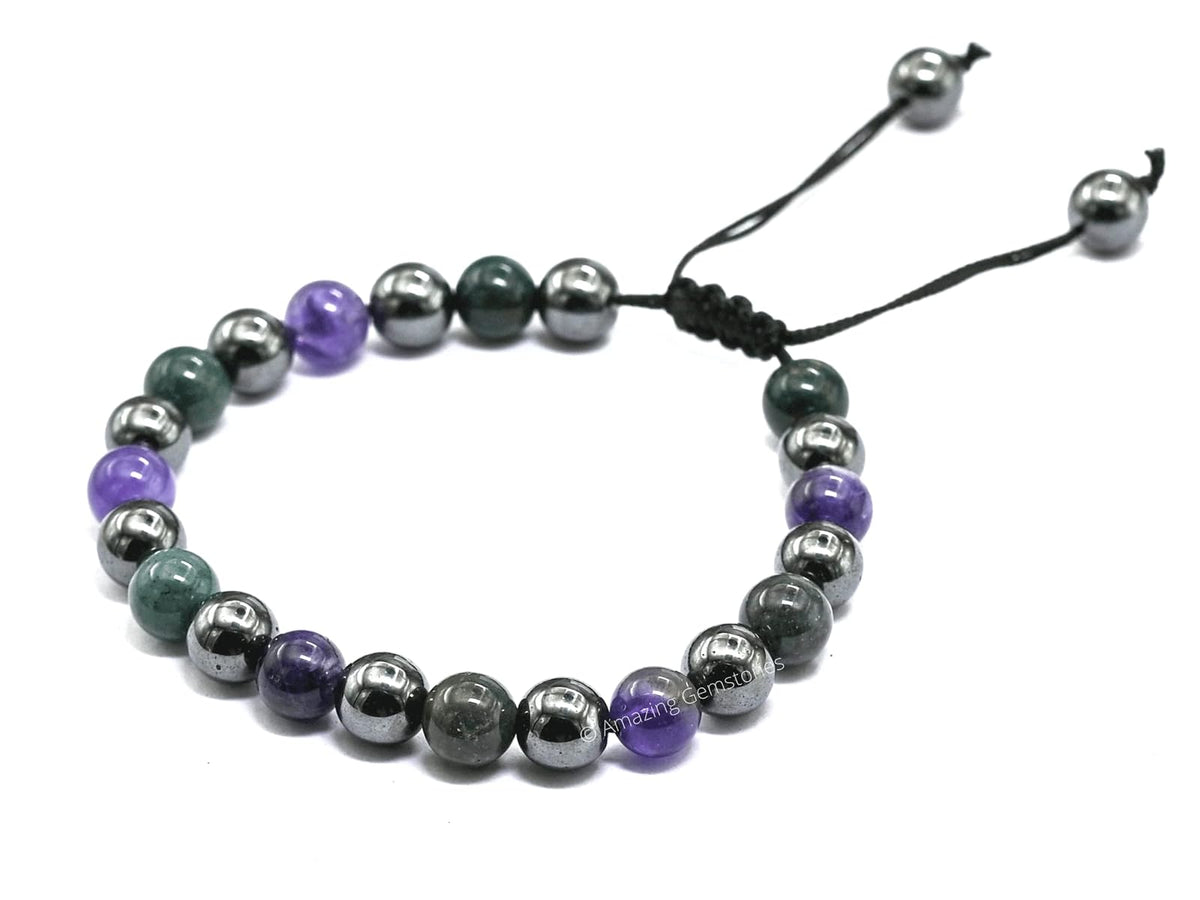 unique bloodstone amethyst healing bracelet