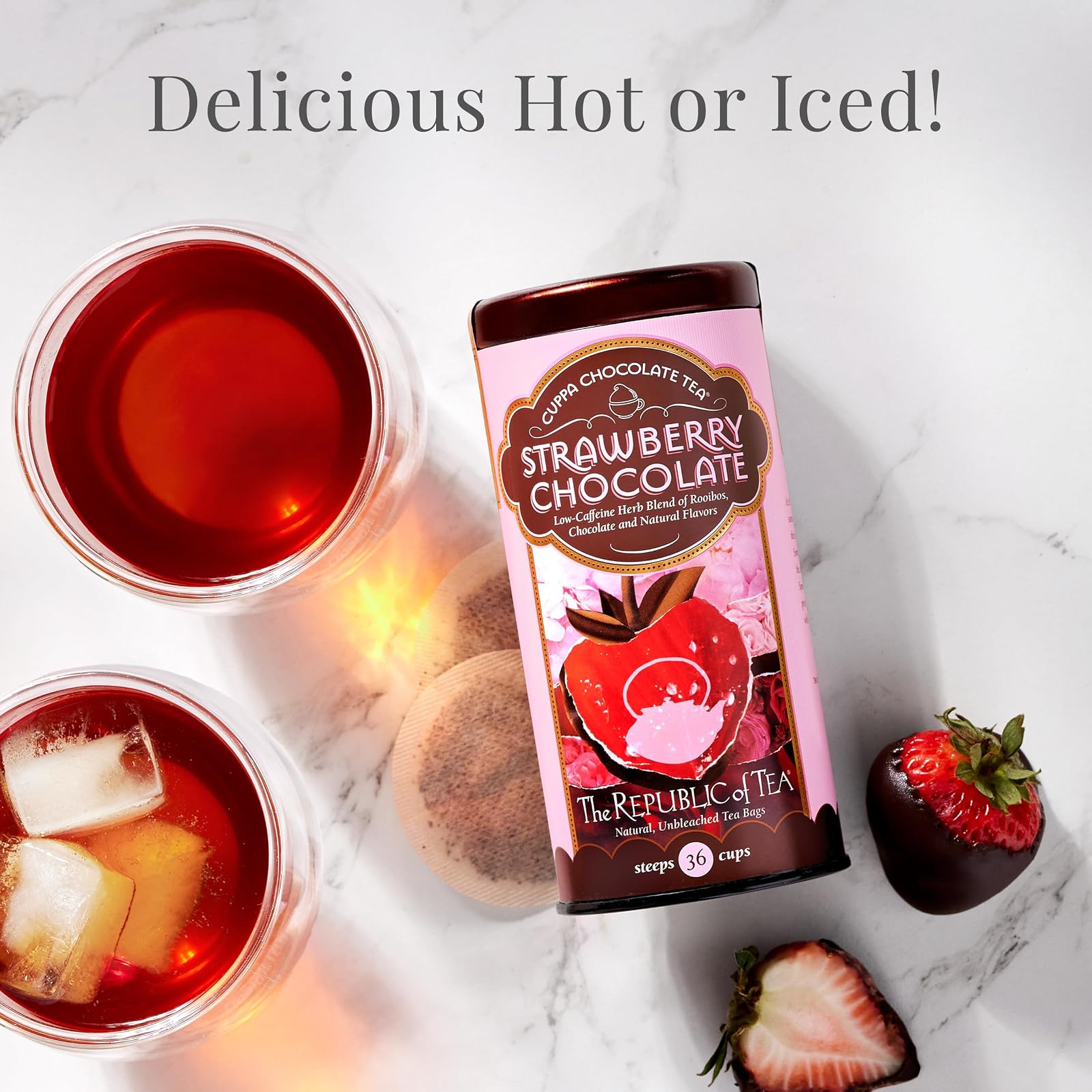 unique chocolate strawberry tea blend