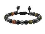 Unique unakite and obsidian design