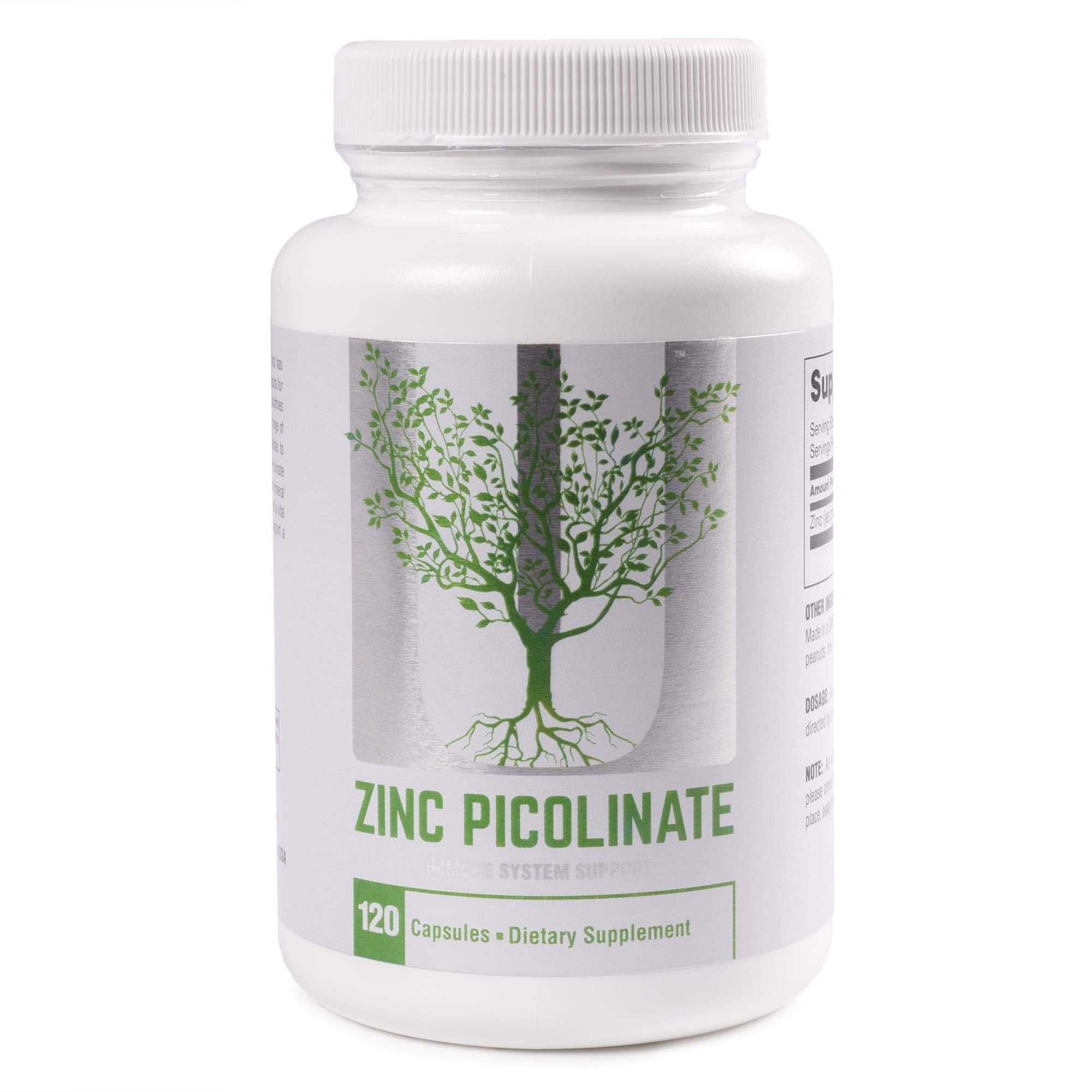 Universal Nutrition zinc supplement capsules