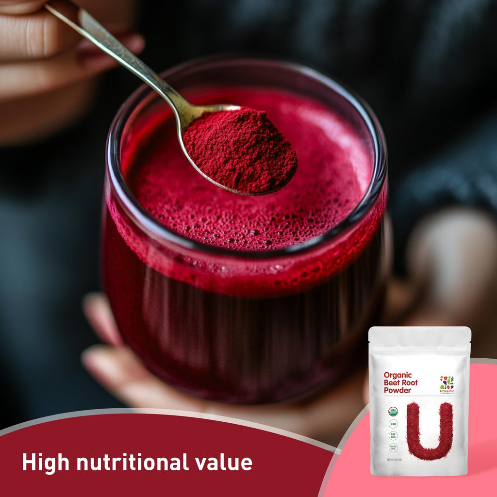 Unleash'd beet root powder nutrition