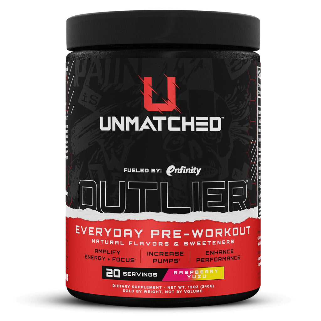 Unmatched Outlier Pre-Workout raspberry flavour
