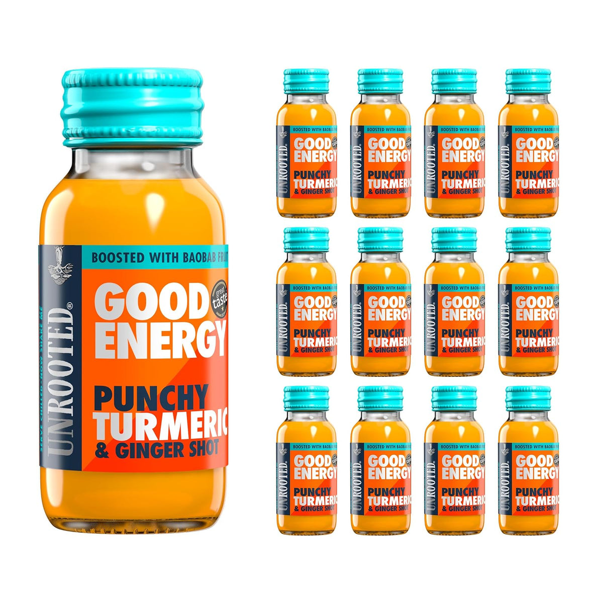 UNROOTED turmeric ginger health shots