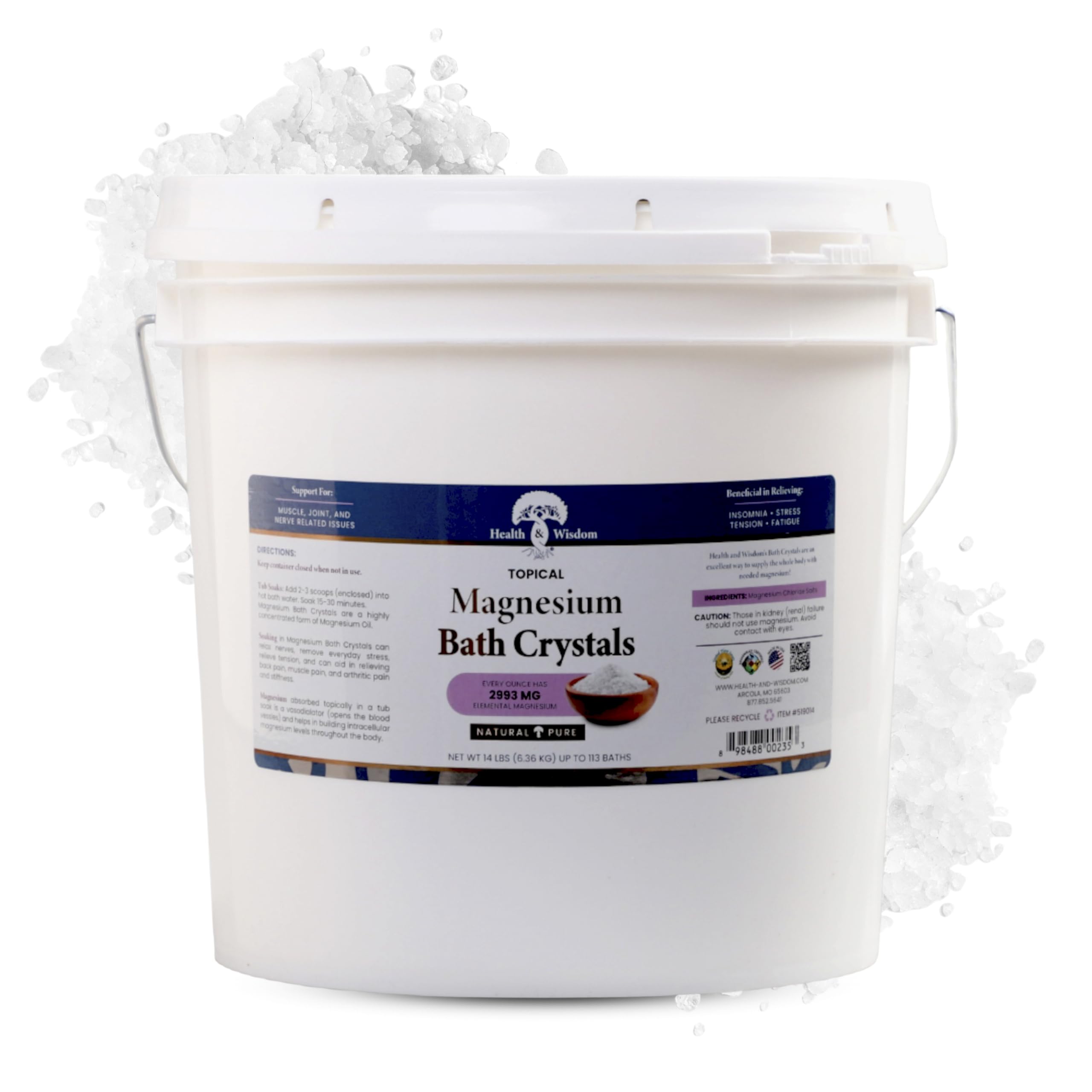 unscented magnesium bath crystals