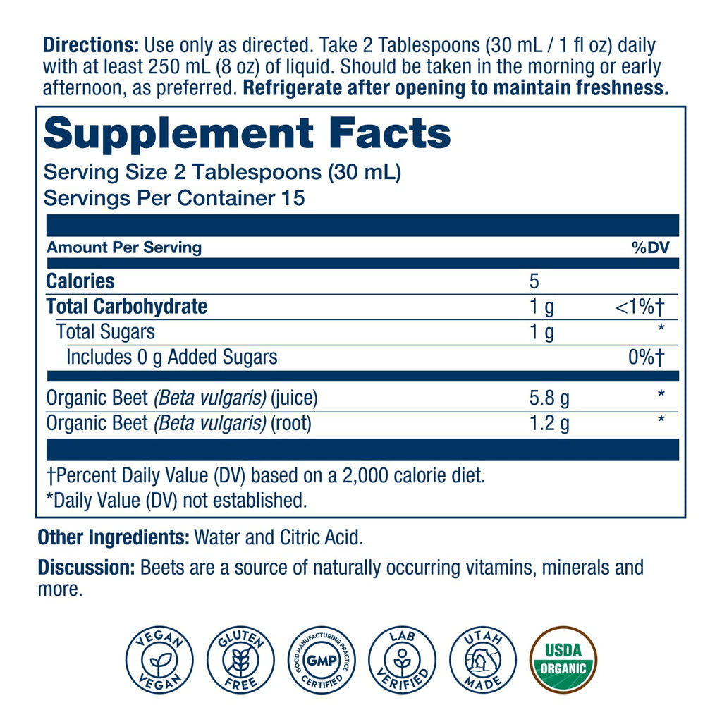 unsweetened beetroot juice for vitality