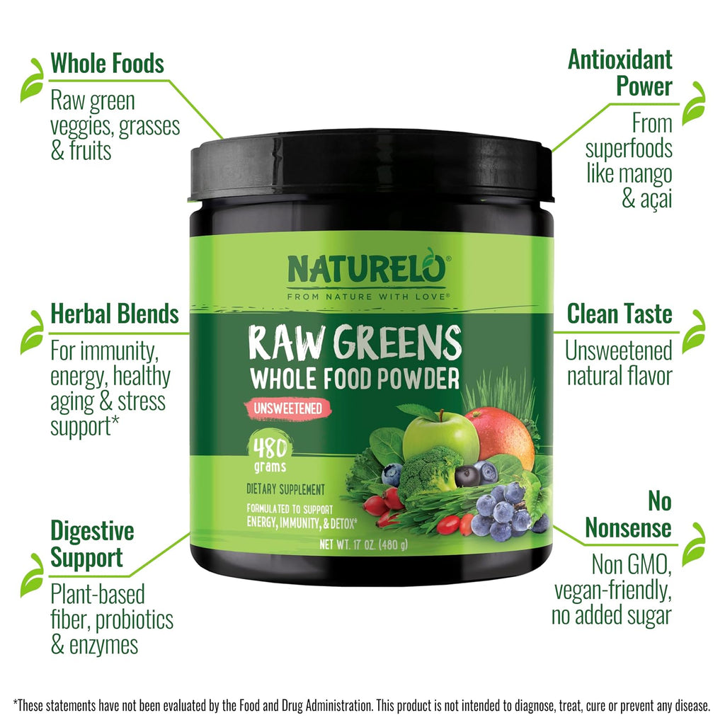 unsweetened greens powders for smoothies