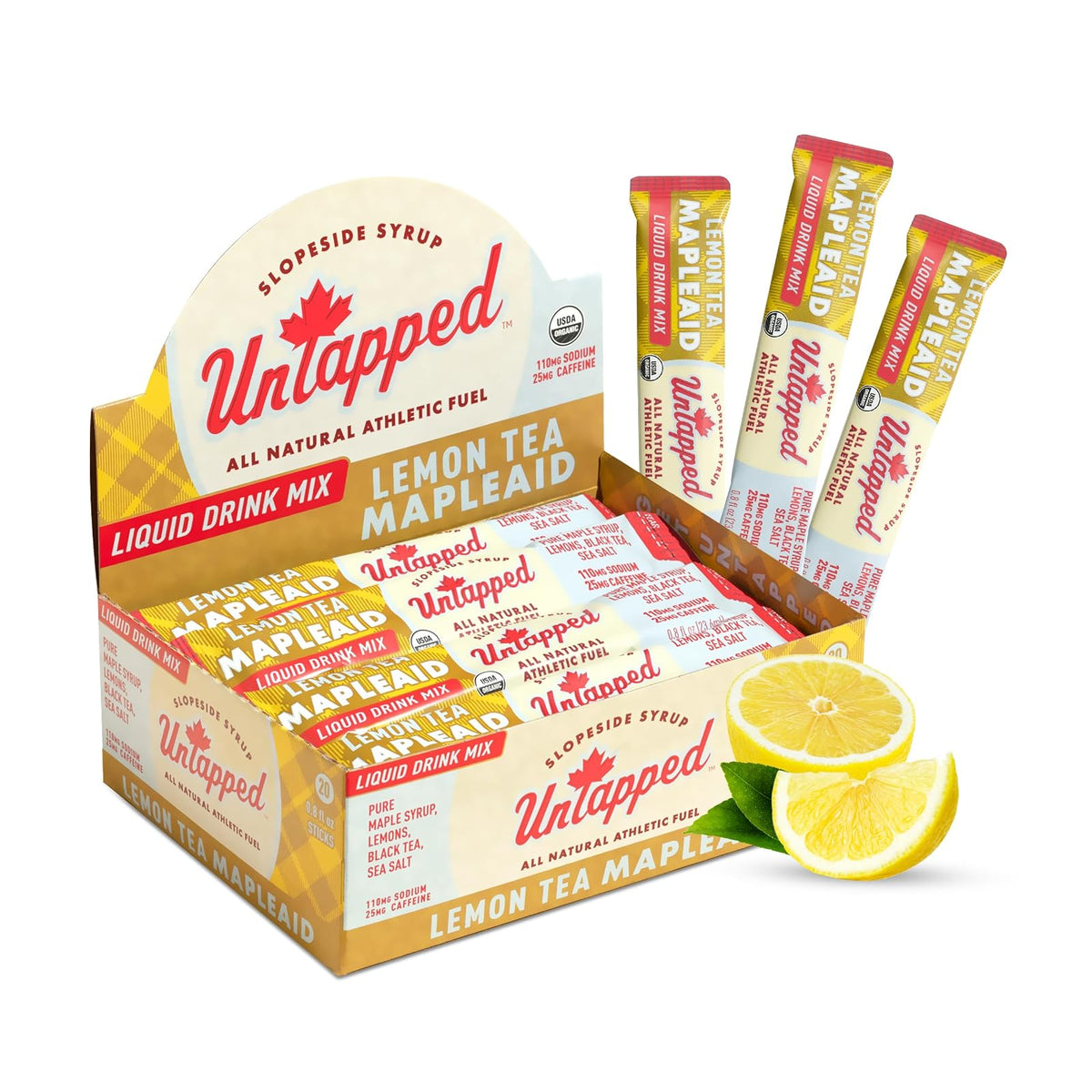 Untapped lemon tea mapleaid packets