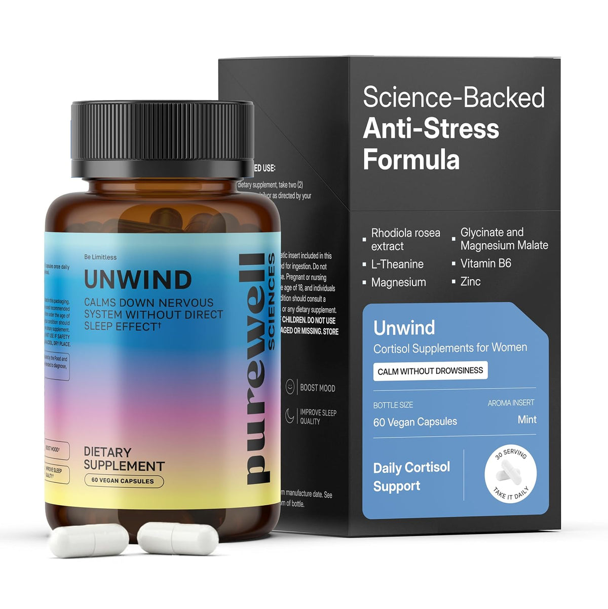 Unwind cortisol supplements for stress relief